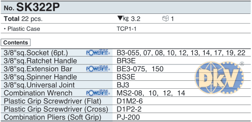 DKV VIET NAM CO.,LTD - Thùng Dụng cụ KTC SK322P